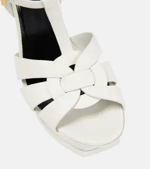 Saint Laurent Tribute 105 Leather Platform Sandals