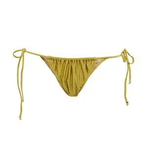 BANANHOT Cherry Ruched Bikini Bottom - Green