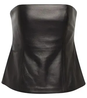 Co Essentials Leather Bustier Top