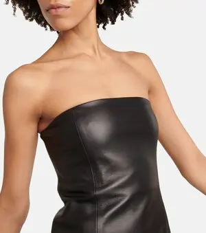 Co Essentials Leather Bustier Top