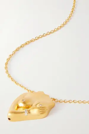 Anissa Kermiche Solidarity -plated Cubic Zirconia Necklace