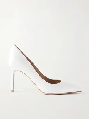 GIANVITO ROSSI 85 Satin Pumps - White