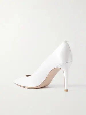 GIANVITO ROSSI 85 Satin Pumps - White