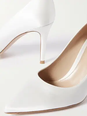 GIANVITO ROSSI 85 Satin Pumps - White