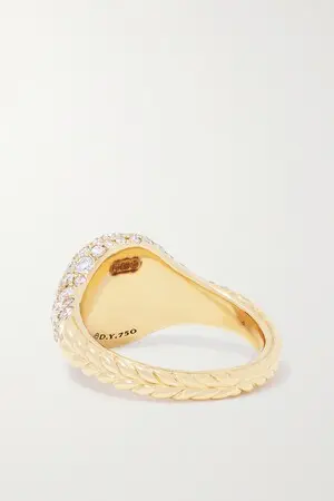 David Yurman Mini Chevron 18-karat Diamond Ring