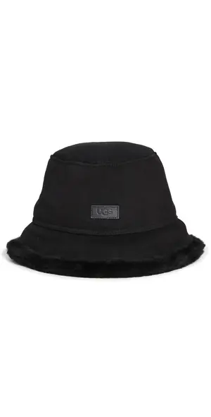 UGG Sheepskin Bucket Hat - Black