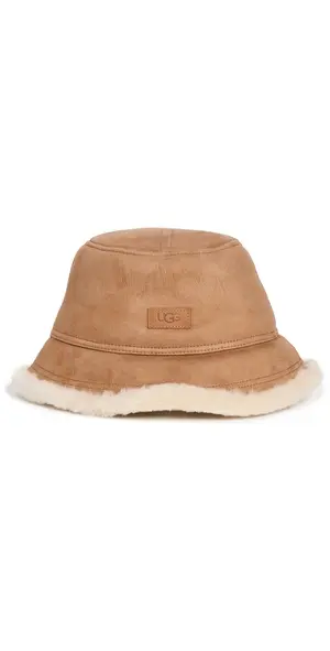 UGG UGG Sheepskin Bucket Hat Chestnut Brown