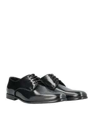 Dolce & Gabbana Lace-up Calfskin Derby Shoes - Black
