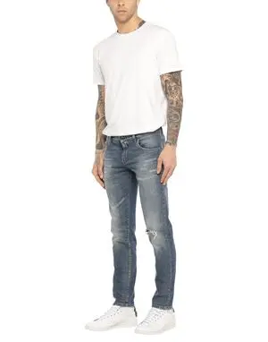 Dolce & Gabbana Cotton-blend Tapered Jeans With Calfskin Detail