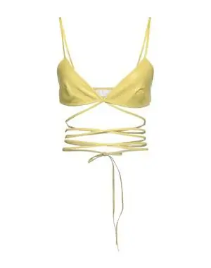 Drome DROMe Lambskin Crop Top Yellow