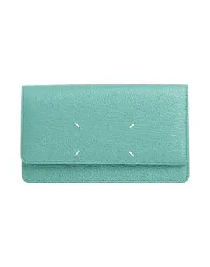 MAISON MARGIELA MAISON MARGIELA Textured Leather Clutch With Detachable Shoulder Strap Blue