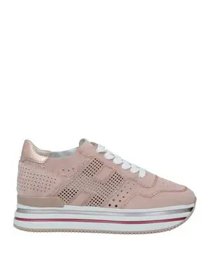 Hogan Leather Low-Top Sneakers Blush