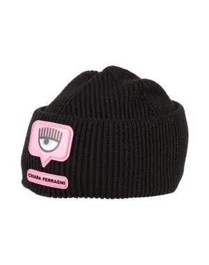 CHIARA FERRAGNI Chiara Ferragni Wool Acrylic Beanie Black