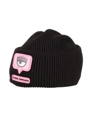 CHIARA FERRAGNI Wool Acrylic Beanie - Black