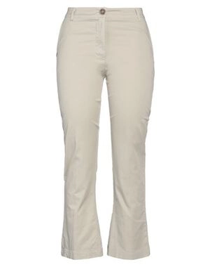 MANILA GRACE Bootcut Stretch Gabardine Pants - Light Grey
