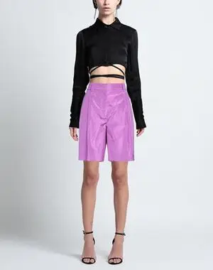 Valentino Garavani Taffeta Bermuda Shorts - Purple