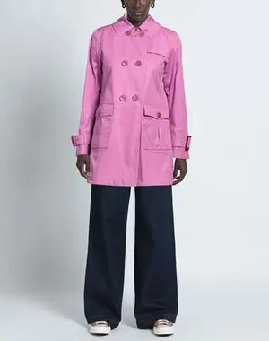 Herno Shell Trench Coat With Brand Logo - Pink