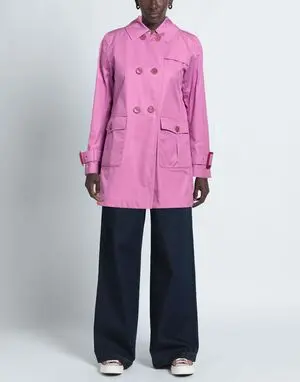 Herno Shell Trench Coat With Brand Logo - Pink