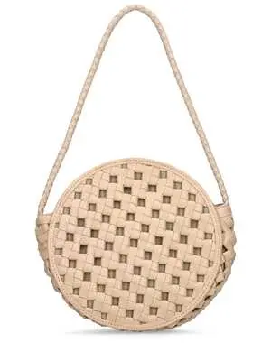 BEMBIEN Audrey Handwoven Leather Shoulder Bag - Cream