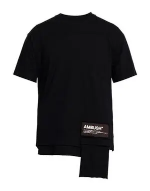 AMBUSH Man T-shirt Azure Size S Cotton Black