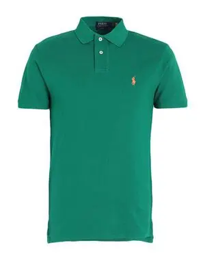 Polo Ralph Lauren Man Polo Shirt Charcoal Size S Cotton Emerald Green