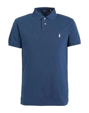 Polo Ralph Lauren Man Polo Shirt Charcoal Size S Cotton Navy Blue