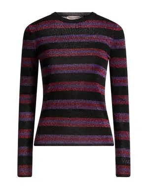 Valentino Garavani Striped Knit Sweater - Black