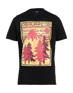 Dsquared2 Man T-shirt White Size Xs Cotton Black