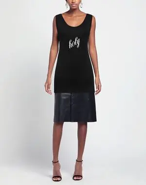 ANN DEMEULEMEESTER Tank Top With Print - Black