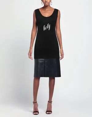 ANN DEMEULEMEESTER Tank Top With Print - Black