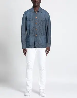 MANUEL RITZ Denim Shirt Size Cotton, Elastane
