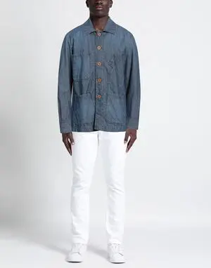 MANUEL RITZ Denim Shirt Size Cotton, Elastane