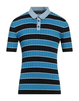 Dolce & Gabbana Striped Knit Polo Shirt
