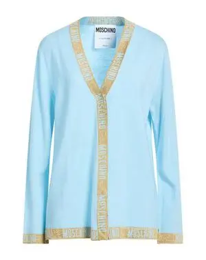Moschino Couture Sky Virgin Wool Cardigan - Blue