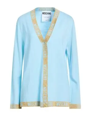 Moschino Couture Sky Virgin Wool Cardigan - Blue