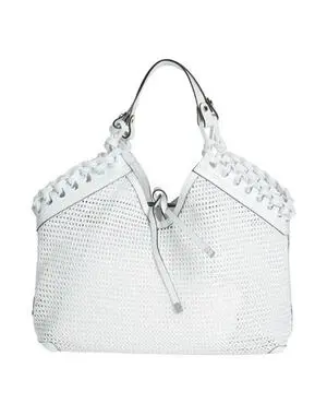 GIANNI CHIARINI Perforated Leather Shopper With Detachable Pouch - White