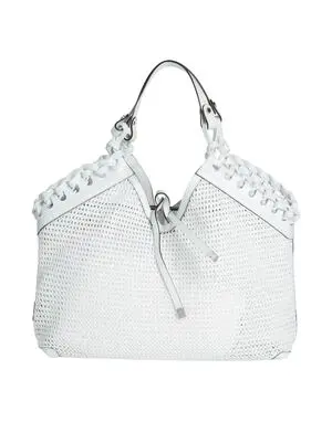 GIANNI CHIARINI Perforated Leather Shopper With Detachable Pouch - White