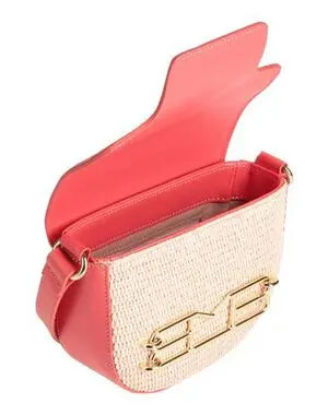 MY BEST BAG FIRENZE Saddle Cross-body Bag With Raffia - Pink
