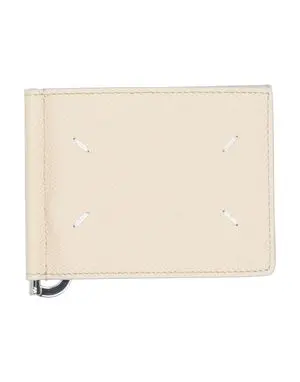 MAISON MARGIELA Man Wallet White Size - Cow Leather Sand