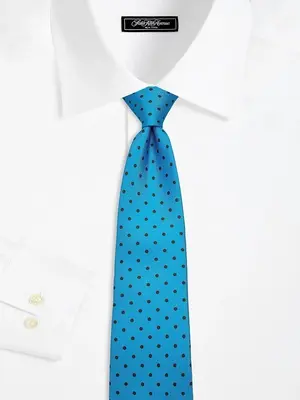 Kiton Polka Dot Silk Tie