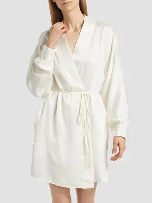 Lunya Washable Silk Robe - Tranquil White