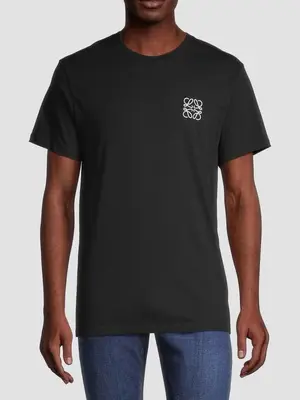 Loewe Embroidered Anagram T-shirt - Black