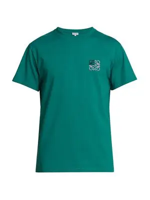 Loewe Embroidered Anagram T-shirt Green