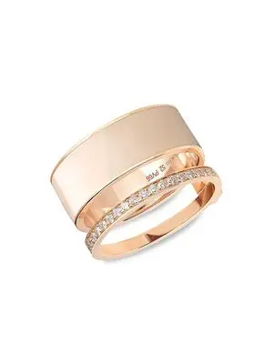 REPOSSI Berbere 18k & 0.29 Tcw Diamond Double-band Ring - Rose Gold