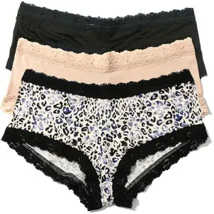 Hanky Panky Dream Assorted 3-pack Boyshorts - Black/ Chai/ Spotted