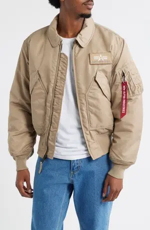 Alpha Industries Cwu 45/p Bomber Jacket - Vintage Khaki