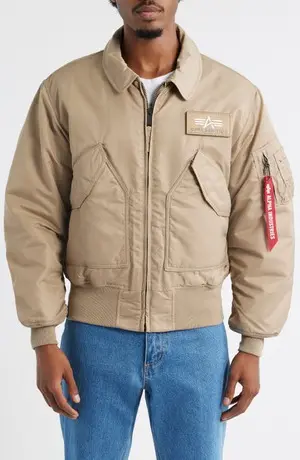 Alpha Industries Cwu 45/p Bomber Jacket - Vintage Khaki