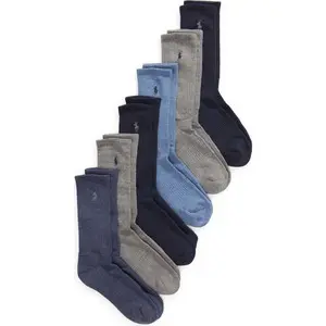 Polo Ralph Lauren Assorted Crew Socks 6 Pack - Denim