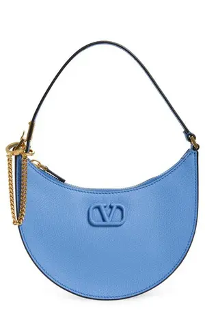 Valentino Garavani Mini Vlogo Leather Hobo