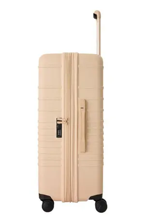 BEIS Large Check-in Roller Suitcase - Beige